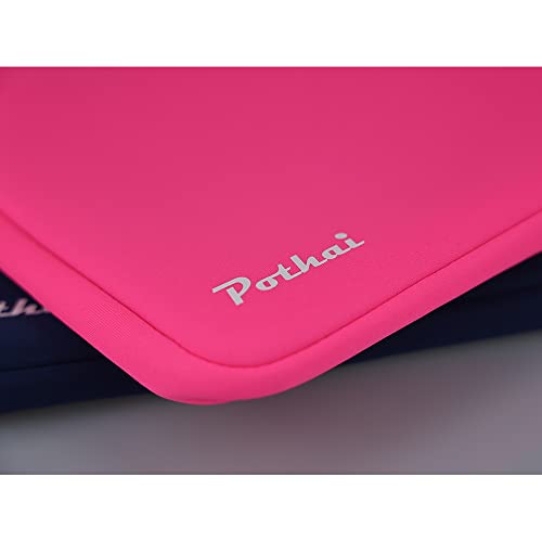 Pothai Laptop Sleeve Bag Compatible with 12.5 13.3 Inch MacBook Pro Air, for 12.5 inch Notebook Computer, Polyester Protective Case Cover with Pocket, (12-12.5 Inch / New 13.3, Rosered)