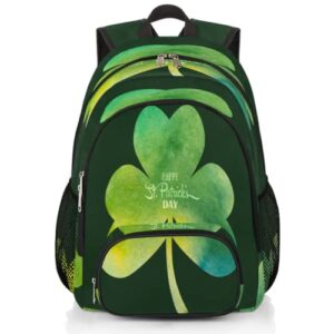 st. patrick's day st. patrick's day clover bookbag school backpack teens girls boys schoolbag shoulder computer hiking gym travel casual travel daypack