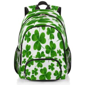 st. patrick's day clover bookbag school backpack teens girls boys schoolbag shoulder computer hiking gym travel casual travel daypack