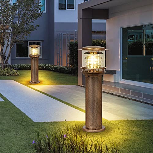 JSBDPHW Outdoor Waterproof Pillar Lamp Simple Modern E27 Column Light Acrylic Lamp Shade Garden Villa Post Light Lawn Floor Lamp Road Landscape Lamp