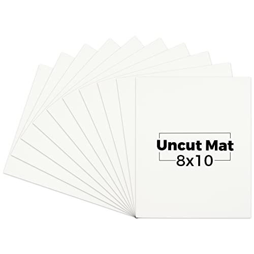 Mat Board Center, 8x10 Picture Backing Board, Uncut Photo Mat Board (Off White, 10 Pack)