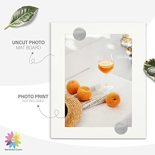 Mat Board Center, 8x10 Picture Backing Board, Uncut Photo Mat Board (Off White, 10 Pack)