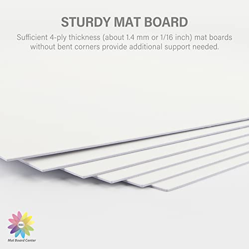 Mat Board Center, 8x10 Picture Backing Board, Uncut Photo Mat Board (Off White, 10 Pack)