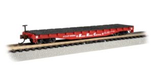 bachmann trains - 52' flat car - atsf #90852 - n scale