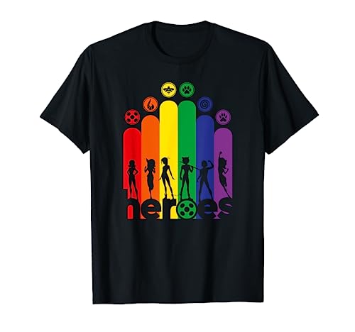 Miraculous Ladybug Rainbow Collection All Heroez T-Shirt