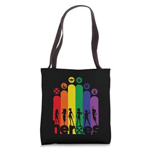 miraculous ladybug rainbow collection all heroez tote bag