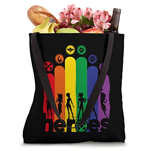 Miraculous Ladybug Rainbow Collection All Heroez Tote Bag