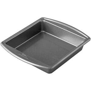 wilton advance select premium non-stick square cake pan, 9 x 9-inch, steel, silver