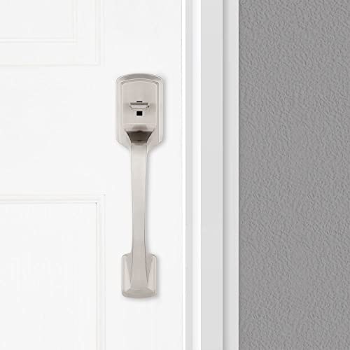 Kwikset Prague Handle Only w/Pismo Knob in Satin Nickel with Microban