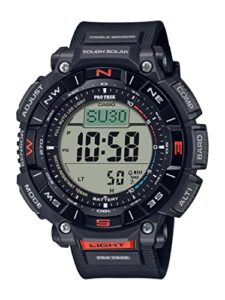 casio pro trek bio mass tough solar triple sensor w/thermometer altimeter barometer compass world time men's watch prg340-1