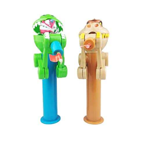 Totority Dinosaur Lollipop Robot, Fashion Dinosaur Shape Robot Cute Lollipop Candy Storage for Kids Girls Toddlers Boys