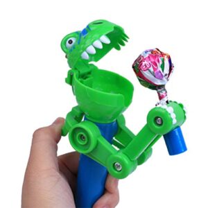 Totority Dinosaur Lollipop Robot, Fashion Dinosaur Shape Robot Cute Lollipop Candy Storage for Kids Girls Toddlers Boys