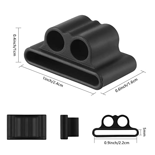 Waenerec Silicone Watch Band Holder for Airpod 1 / Airpod 2 / Airpods Pro Holder 3pcs Portable Anti-Lost Silicone for Airpods Accessories (Black)