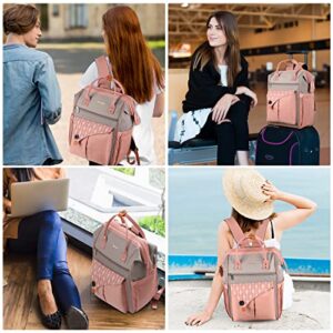 Travel Backpack for Women Laptop Backpack fit 17.3 Inch Notebook, Bookbag School Backpack Womens Backpack Teen Girls with USB Charging Port, Nurse Backpack Teacher Backpack for Work, Travel, Business