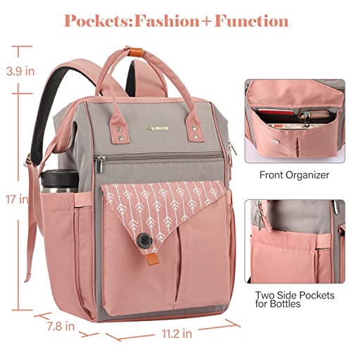 Travel Backpack for Women Laptop Backpack fit 17.3 Inch Notebook, Bookbag School Backpack Womens Backpack Teen Girls with USB Charging Port, Nurse Backpack Teacher Backpack for Work, Travel, Business