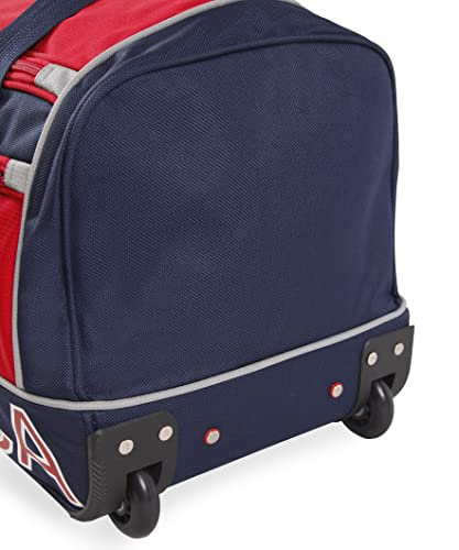 NAUTICA Submariner 22" Rolling Duffel, RED/Navy