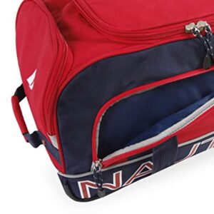 NAUTICA Submariner 22" Rolling Duffel, RED/Navy