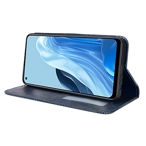 Case for Oppo Reno 7 4G Leather Case,Case for Oppo F21 Pro 4G Case Cover,Case for Oppo Reno7 4G / F21 Pro 4G CPH2363 Case Flip Pu Leather Cover Blue