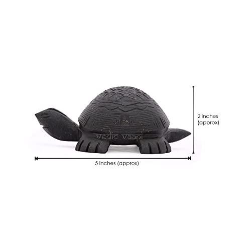 Vedic Vaani Shree Yantra On Tortoise Vastu Shaligram for Wealth and Protection (1 Pcs)