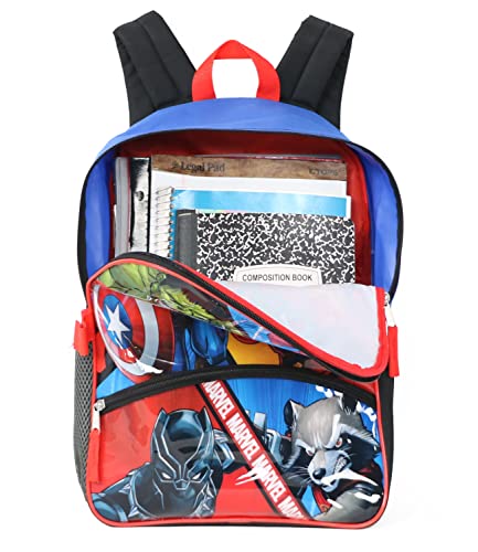 Marvel Avengers Backpack with Lunch Bag (One Size, Heroes)