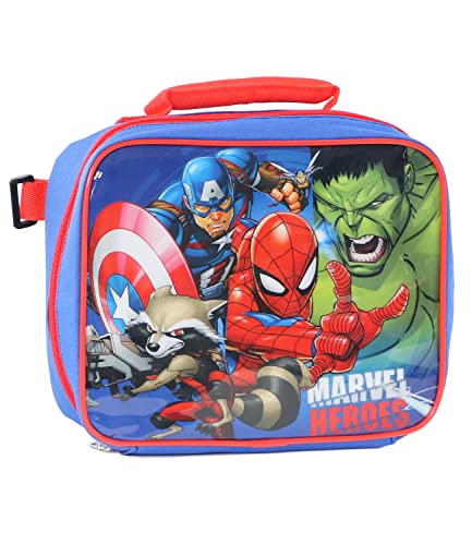 Marvel Avengers Backpack with Lunch Bag (One Size, Heroes)