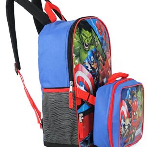 Marvel Avengers Backpack with Lunch Bag (One Size, Heroes)