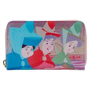 loungefly disney sleeping beauty zip around wallet sleeping beauty one size