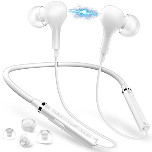 Wireless Earbuds, TITACUTE Bluetooth Headphone NeckBand Earphone for Samsung S22 S21 S20 Galaxy Z Flip 3 A53 iPhone 13 Pro Max 14 12 11 Google Pixel 6 Magnetic Neck Strap Sport Headset with Microphone