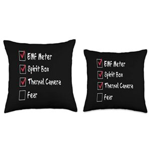 Great Ghost Hunter Saying Outfit & Gifts Gear I Mind Paranormal Hunt Halloween Hunter Throw Pillow, 16x16, Multicolor