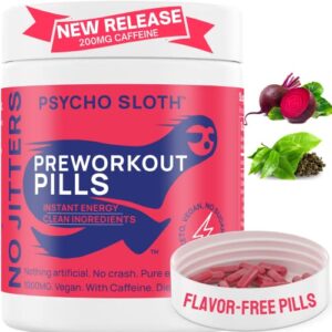 pre workout pills - endless energy · endurance · laser focus · pump · no jitters no crash | vegan pre workout for women & men · 0% artificial, nitric oxide, beet, organic natural pre workout, 60 pills