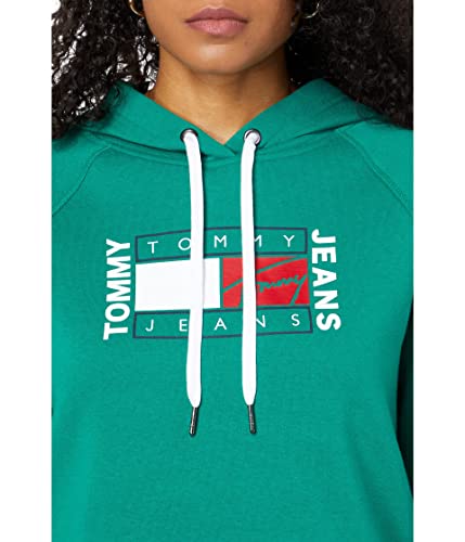 Tommy Hilfiger Women's Everyday Fleece Graphic Hoodie Sweatshirt, Kelly Green, Medium