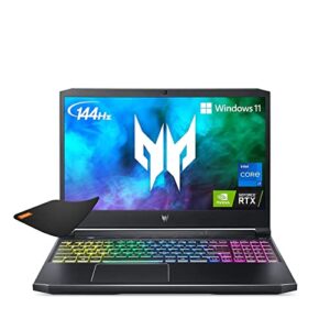 acer predator helios 300 gaming laptop | intel i7-11800h | nvidia geforce rtx 3060 laptop gpu | 15.6" full hd 144hz 3ms ips display | killer wifi 6 | rgb keyboard| 16gb ram | 512gb ssd - w/mouse pad