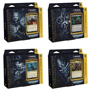 magic: the gathering universes beyond warhammer 40,000 collector’s edition commander deck bundle – includes all 4 decks