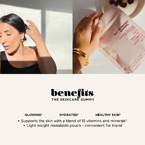 Beauty Bestie The Skincare Gummy for Glowing, Hydrated, Healthy Skin - Beauty and Collagen Blend Enriched with Amla, Vitamin C and Resveratrol. A Vegan Skin Supplement for Women and Men