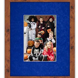 8.5x11 Mat for 5.5x8.5 Photo - Precut Royal Blue Suede Picture Matboard for Frames 8.5 x 11 Inches - Bevel Cut to Display Art 5.5 x 8.5 - Acid Free Pack of 100 MATS with Backing Boards & Clear Bags