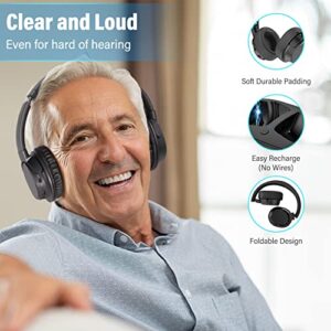 ANSTEN 【𝟐𝟎𝟐𝟑 𝐔𝐩𝐠𝐫𝐚𝐝𝐞𝐝】 Wireless Headphones for TV Watching with Digital Optical RCA AUX Bluetooth Transmitter Charging Dock, Over Ear Headset for Seniors, 30 Hrs Playtime, Plug n Play