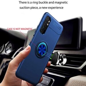 AKABEILA for Xiaomi Mi Note 10 Lite Case Screen Protector Compatible for Xiaomi Mi Note 10 Lite Cover [with Tempered Glass Free] Carbon Fiber Silicone Bracket Phone Holder Shockproof Cases 6.47"