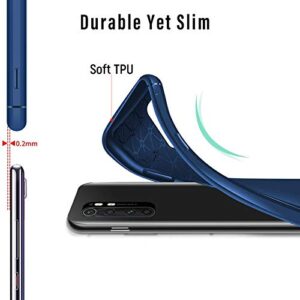 AKABEILA for Xiaomi Mi Note 10 Lite Case Screen Protector Compatible for Xiaomi Mi Note 10 Lite Cover [with Tempered Glass Free] Carbon Fiber Silicone Bracket Phone Holder Shockproof Cases 6.47"