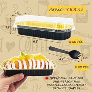 Disposable Baking Cups Cupcake Tin with Lids 150 Pack,Mini Foil Cupcake Liners Baking Pans