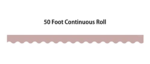 Teacher Created Resources Light Mauve Scalloped Rolled Border Trim (TCR8908)