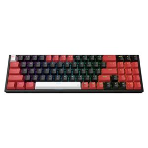 redragon k628 pro 75% 3-mode wireless rgb gaming keyboard, 78 keys hot-swappable compact mechanical keyboard w/hot-swap free-mod pcb socket, dedicated arrow keys & numpad, red switch