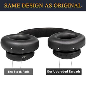 SOULWIT Replacement Ear Pads for JBL E65 (E65BT E65BTNC)/Live 650 (650NC 650BTNC)/Live 660 (660NC 660BTNC)/Duet NC Over-Ear Headphones, Earpads Cushions with Softer Leather (Black)