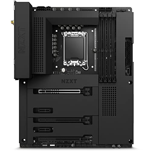 NZXT N7 Z690 Motherboard - N7-Z69XT-B1 - Intel Z690 chipset (Supports 12th Gen CPUs) - ATX Gaming Motherboard - Integrated I/O Shield - WiFi 6E connectivity - Bluetooth V5.2 - Black