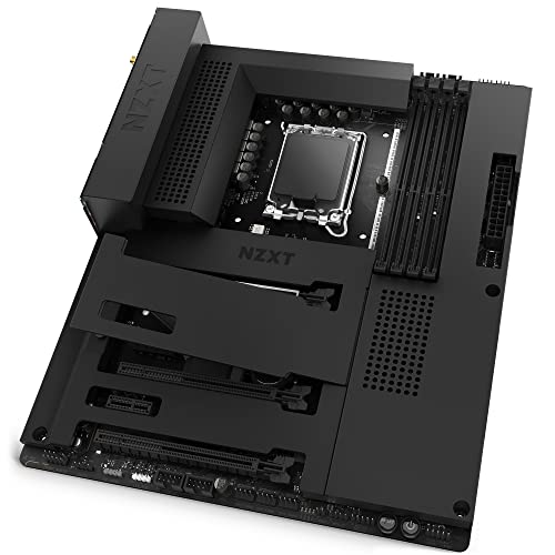 NZXT N7 Z690 Motherboard - N7-Z69XT-B1 - Intel Z690 chipset (Supports 12th Gen CPUs) - ATX Gaming Motherboard - Integrated I/O Shield - WiFi 6E connectivity - Bluetooth V5.2 - Black