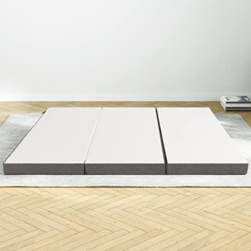 Molblly Mattress, 3 inch Narrow Twin Size Tri Folding Memory Form Portable Trifold Mattress Topper with Washable Cover, Non-Slip Bottom Camping Mattress Guest Bed - 75"x31"x3"