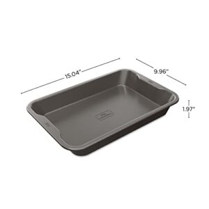 Ninja B30613 Foodi NeverStick Premium 9 inch x 13 inch Cake Pan, Nonstick, Oven Safe up to 500⁰F, Dishwasher Safe, Grey