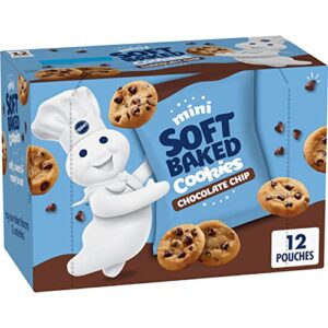 pillsbury mini soft baked cookies, chocolate chip, snack bags, 12 ct