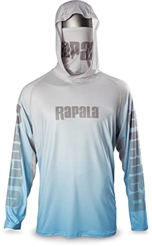 Rapala Performance Hood with Neck Gaiter Grey Blue Large