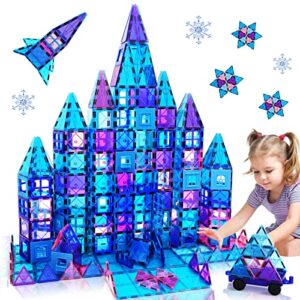 nvhh magnetic tiles kids toys for 3 4 5 6 7 8+ year old boys girls 3d castle princess magnetic building blocks educational toddler girls toys age 2-4 5 6-8 year old girl boy birthday 47pcs