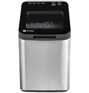 ge profile opal 1.0 nugget ice maker| countertop pebble ice maker | portable ice machine makes up to 34 lbs. of ice per day | stainless steel finish